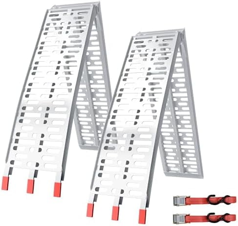 Aluminum Truck Ramps, 1500 lbs Weight Capacity Aluminum Loading Ramp, 7 ...