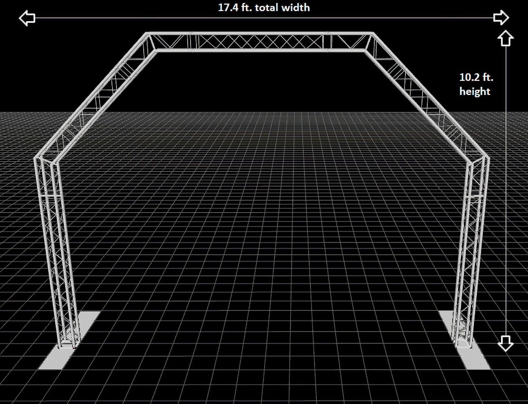 Aluminum Truss ARCH SYSTEM 17' Wide x 10' High Mobile DJ Archway Bolt ...