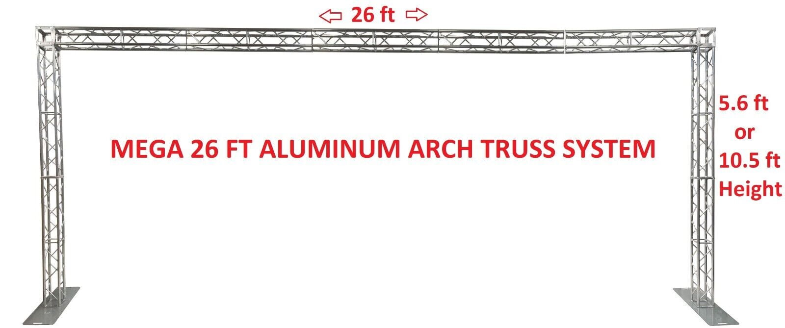 Aluminum Truss Arch Kit 26ft Width 10.5ft Height Portable DJ Lighting ...
