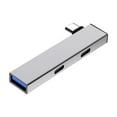 Aluminum USB C Hub Type C To 2Type C+USB Expansion Hub For Fast Data ...