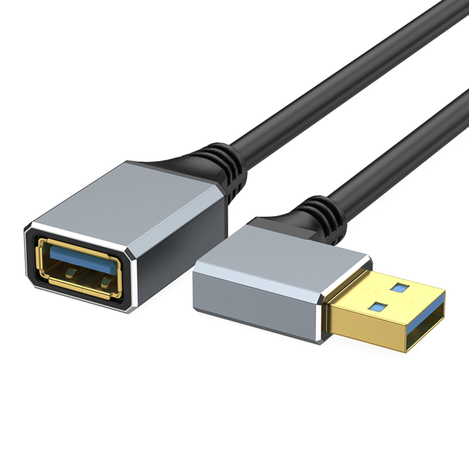 Aluminum USB3.0 Male-Female Extender 90° Angled Connector 5Gbps Data ...