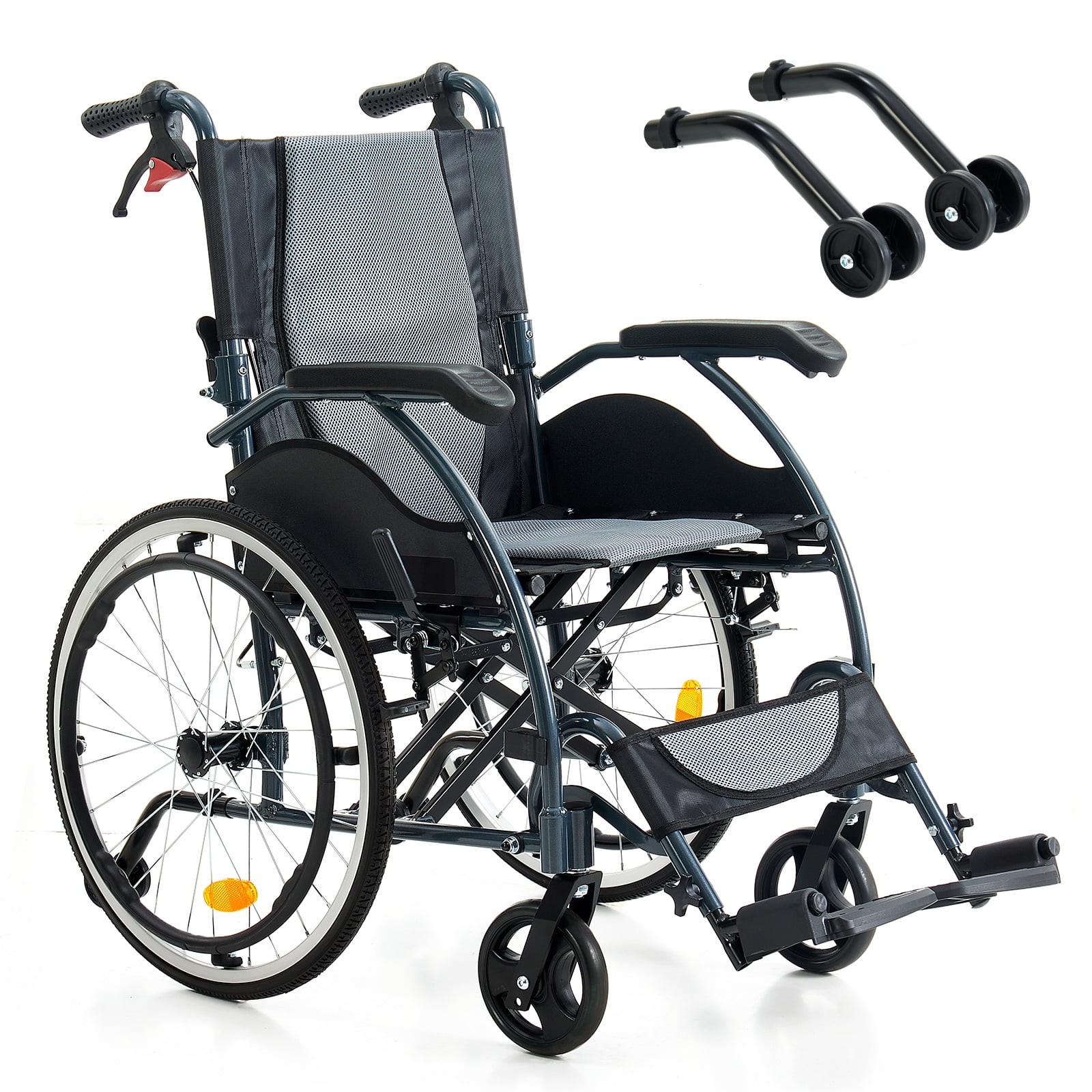 Aluminum Ultra-Lightweight Wheelchair for Adults,Only 25 lbs,with Anti ...