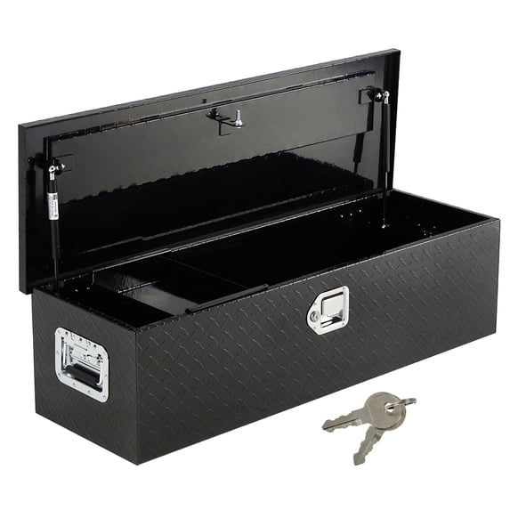 Aluminum Underbody Truck Tool Box, Lockable Waterproof Diamond Plate ...