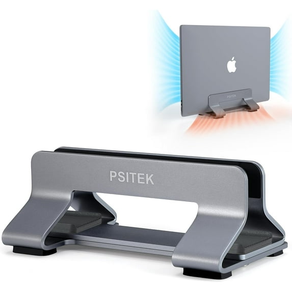 Aluminum Vertical Laptop Stand Dock Holder, Adjustable Slot Width 12 ...