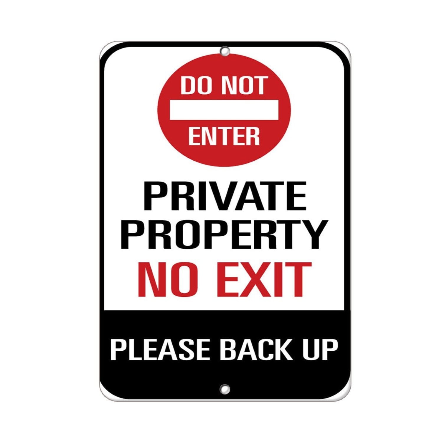 Aluminum Vertical Metal Sign Multiple Sizes Do Not Enter Private ...