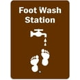 Aluminum Vertical Metal Sign Multiple Sizes Foot Wash Station Activity ...