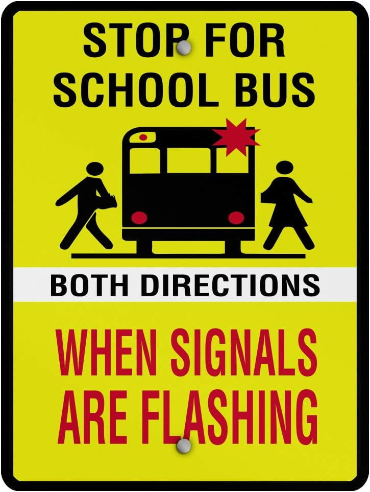 Aluminum Vertical Metal Sign Multiple Sizes When Signals Are Flashing ...