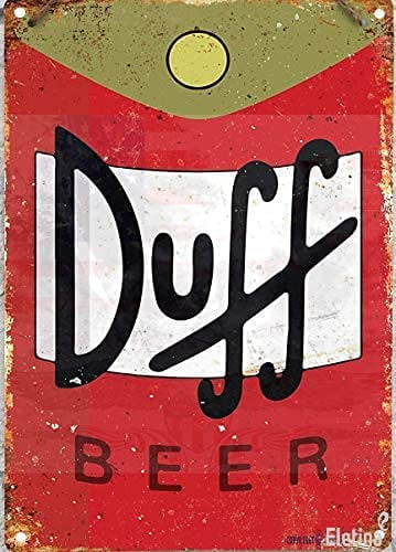 Aluminum Vintage Sign Duff Beer Exterior Home bar Decoration Vintage ...