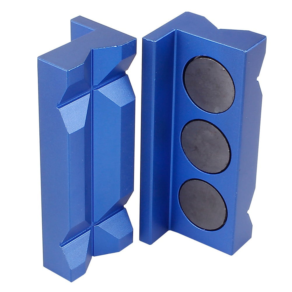 Aluminum Vise Jaw Clamp Block Tools Insert Pad Multi-Purpose Magnetic ...