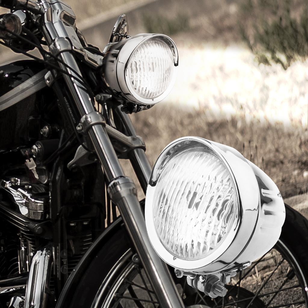 Aluminum Visor Motorcycle Retro Headlight 4 Inch Head Light DC12V ...