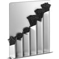 Aluminum Wall Mount Cable Zip Tie Organizer Rack, 6 Pockets, Silver ...