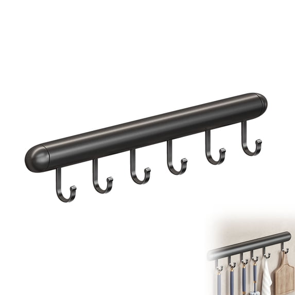 Aluminum Wall Mount Kitchen Spatula Spoon Hanger, Space Saving Nail ...