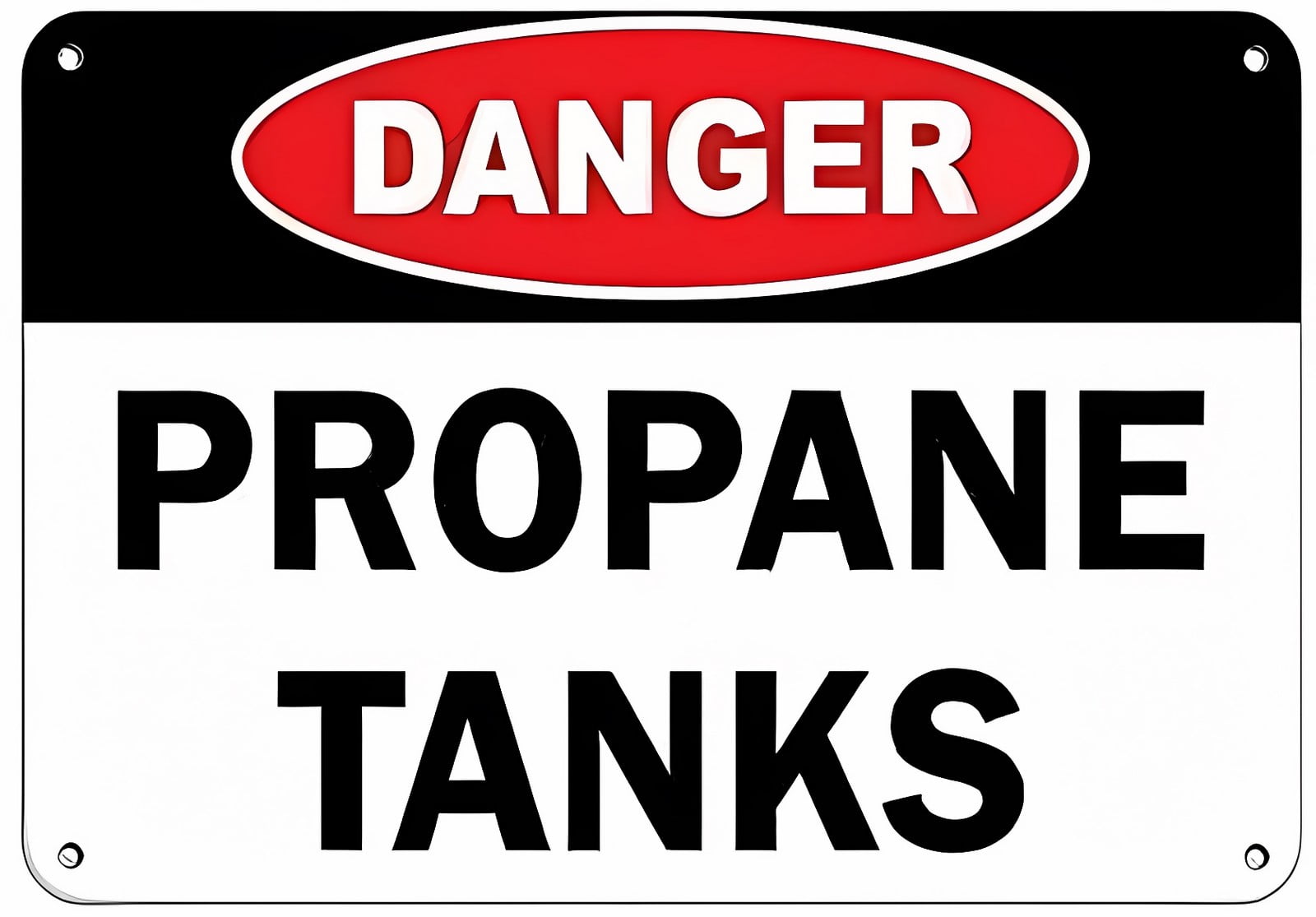 Aluminum Warning Sign Danger Propane Tanks 12 x 8 Inches - Hazard Sign ...