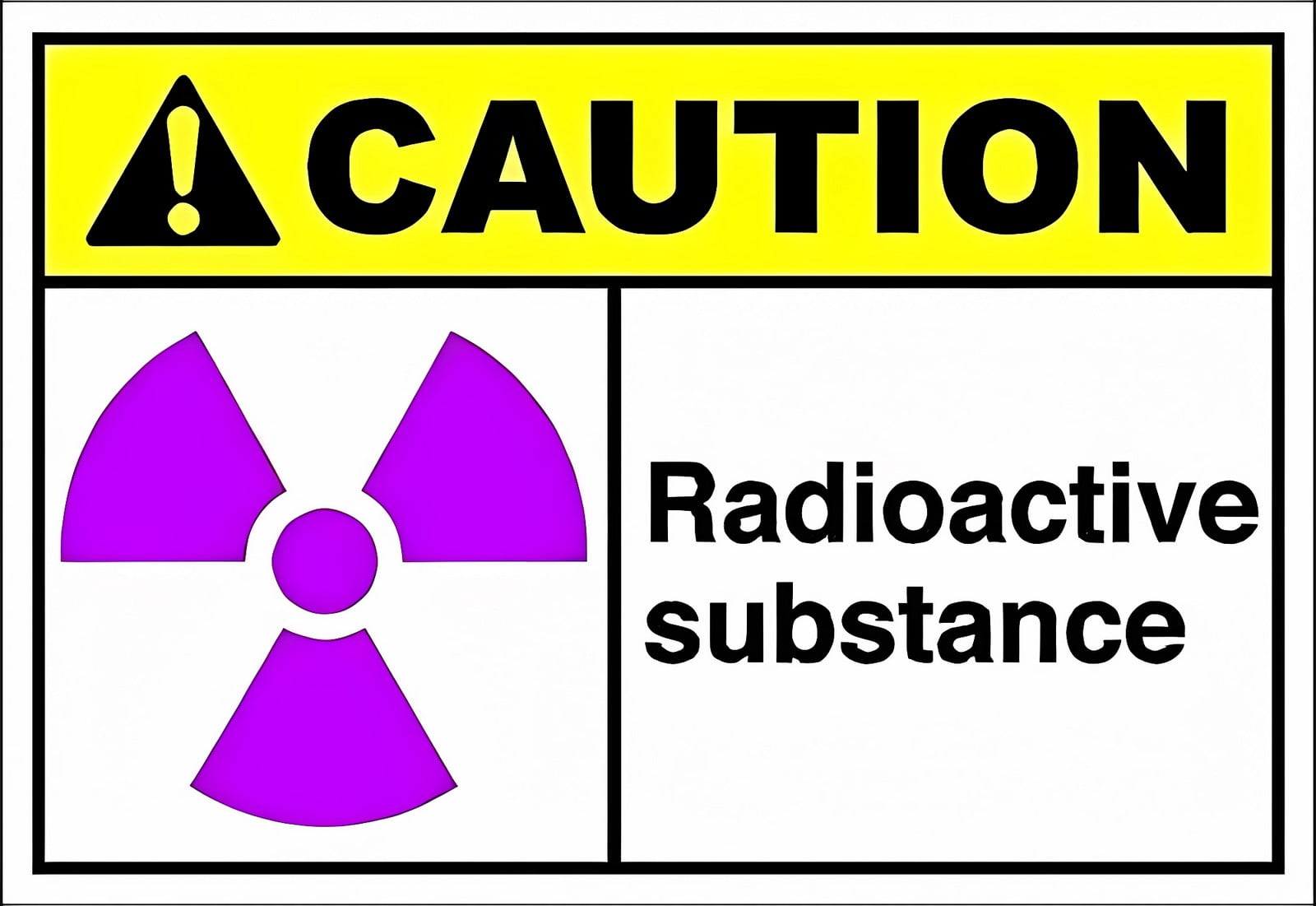 Aluminum Warning Sign Radioactive Substance Caution 12 x 8 Inches ...