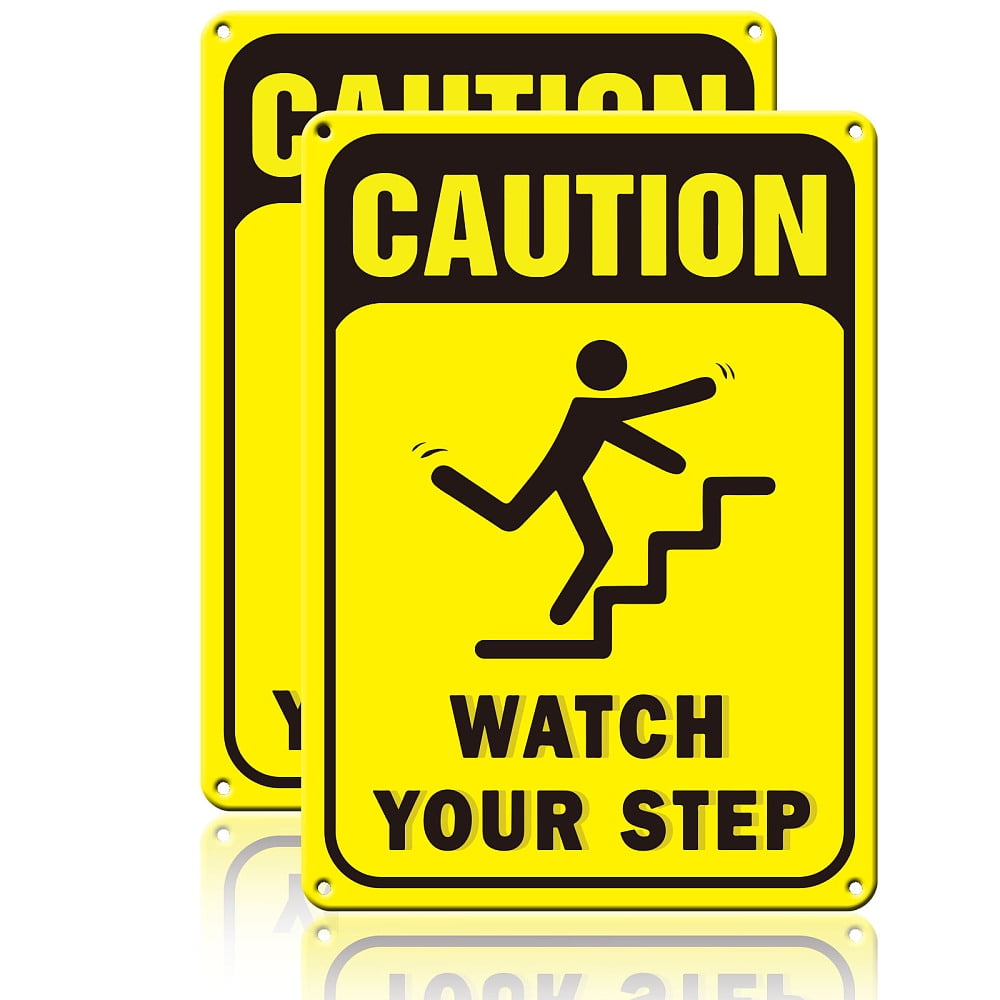 Aluminum Warning Sign Rectangle with Word Word 25x18x0.08cm DIY for DIY ...