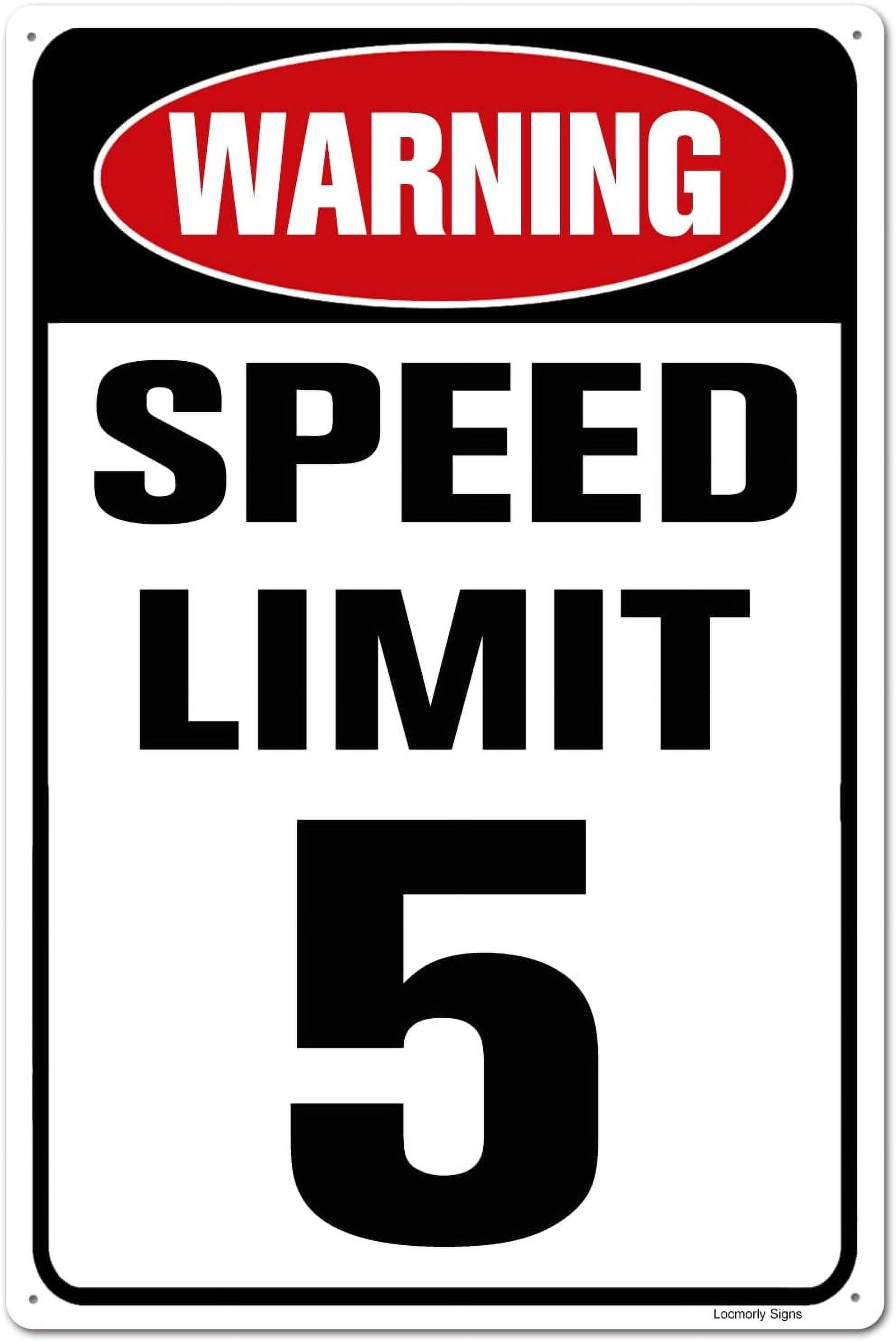 Aluminum Warning Sign, Speed Limit 200 MPH Sign, 12x16 Inch, Man Cave ...