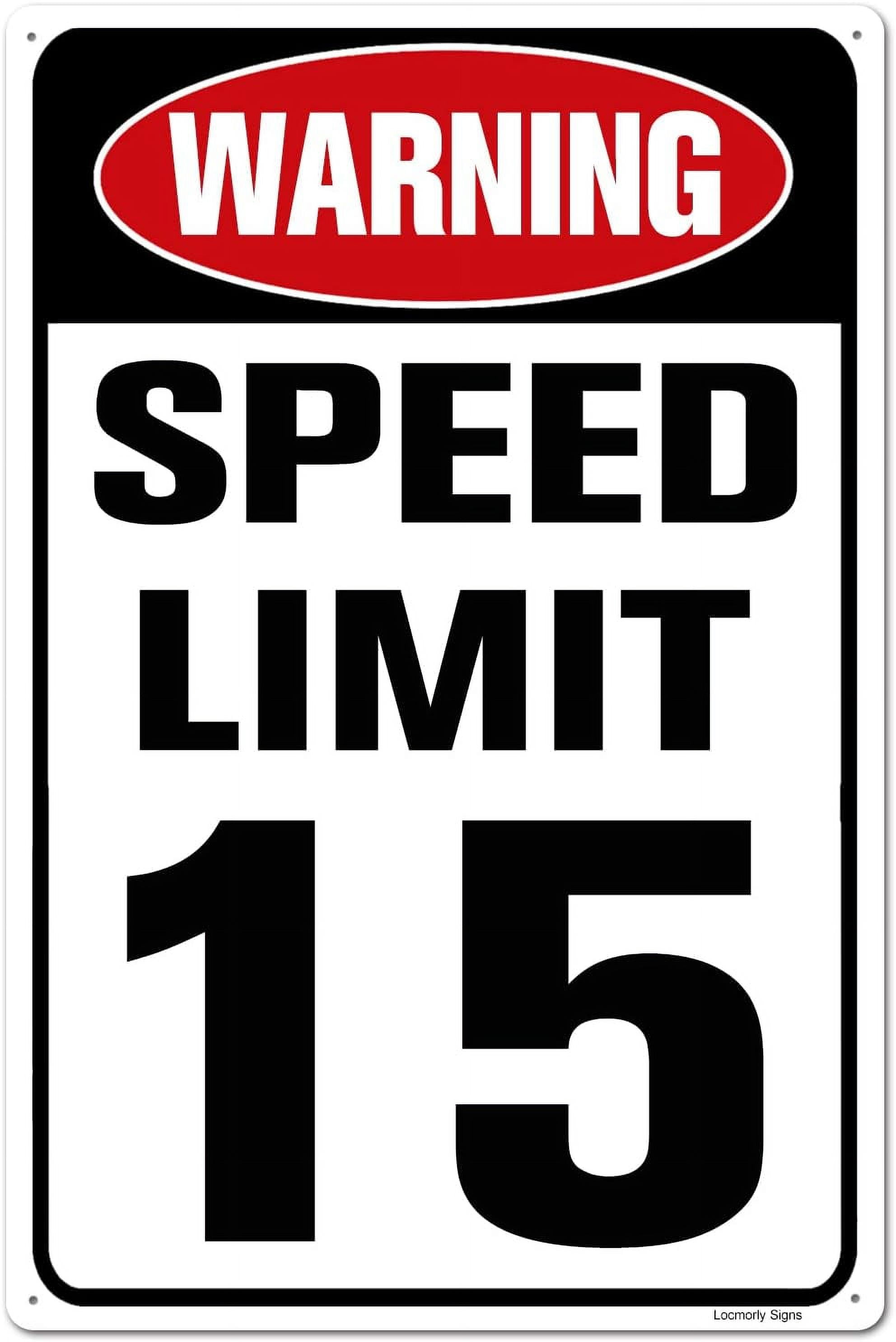 Aluminum Warning Sign, Speed Limit 200 MPH Sign, 12x16 Inch, Man Cave ...