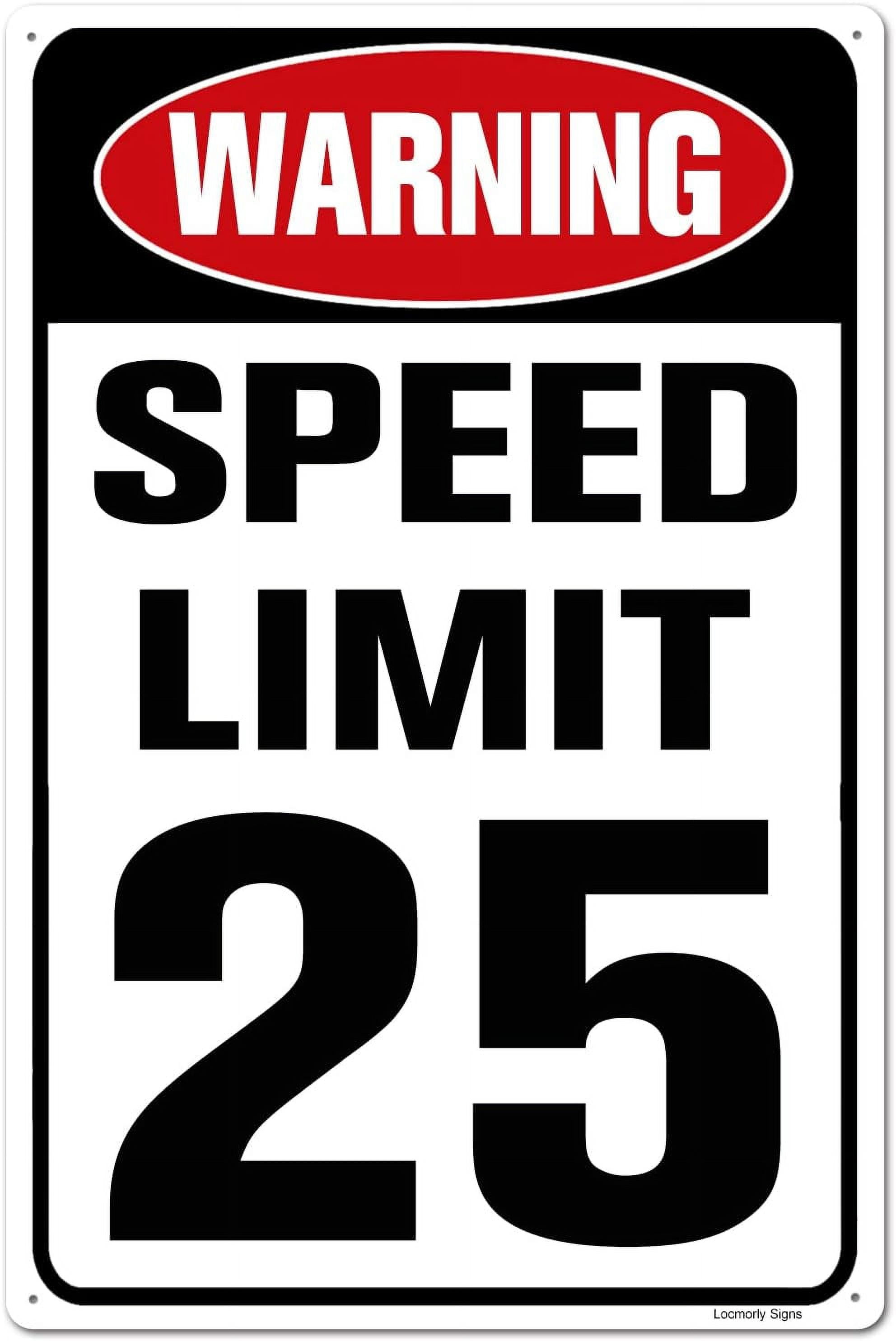 Aluminum Warning Sign, Speed Limit 200 MPH Sign, 12x16 Inch, Man Cave ...