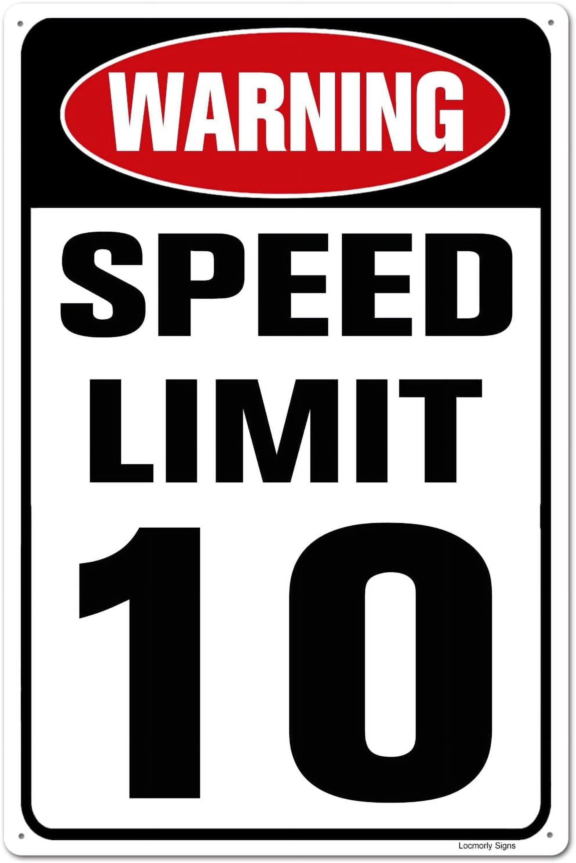 Aluminum Warning Sign, Speed Limit 200 MPH Sign, 12x16 Inch, Man Cave ...