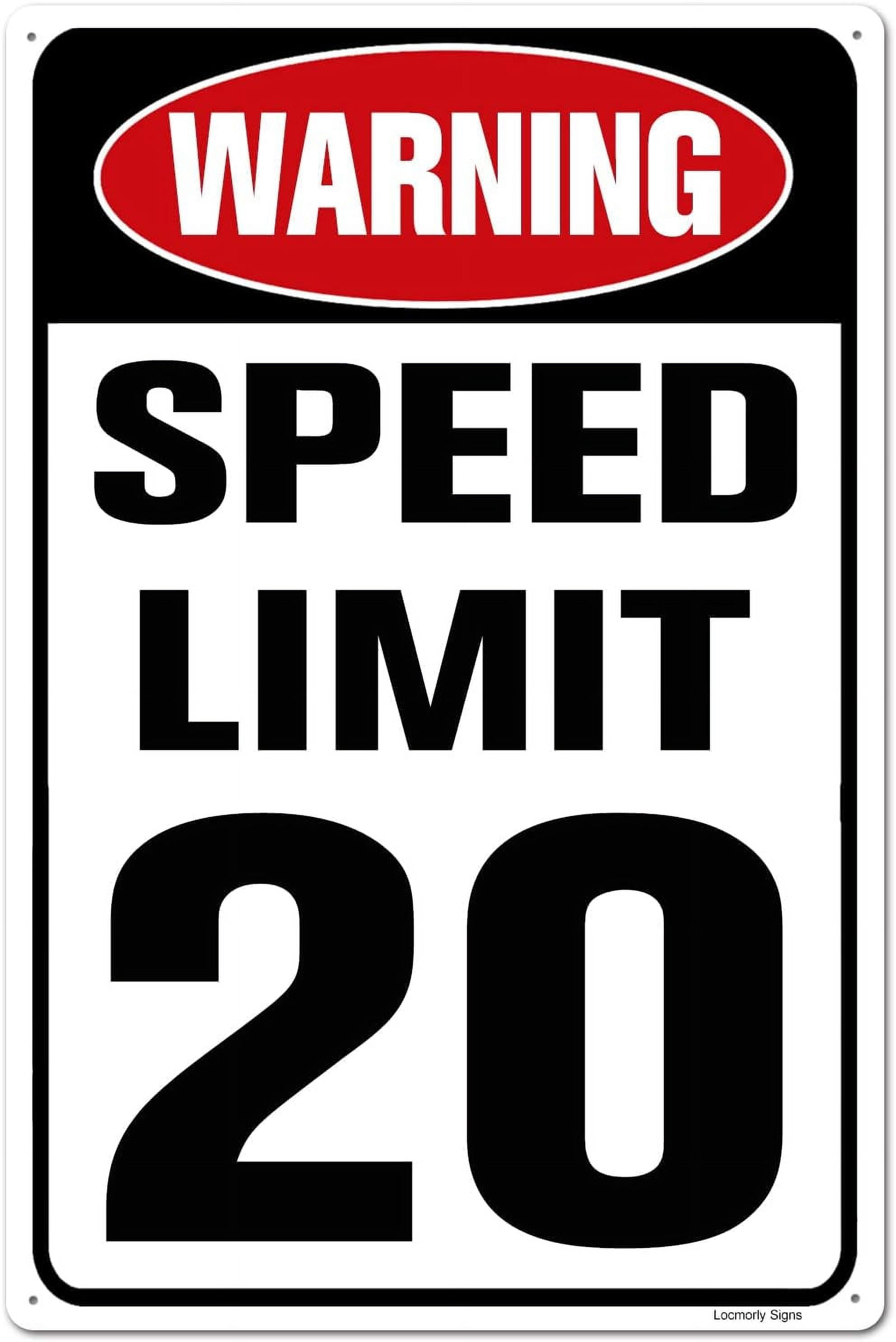 Aluminum Warning Sign, Speed Limit 200 MPH Sign, 12x16 Inch, Man Cave ...