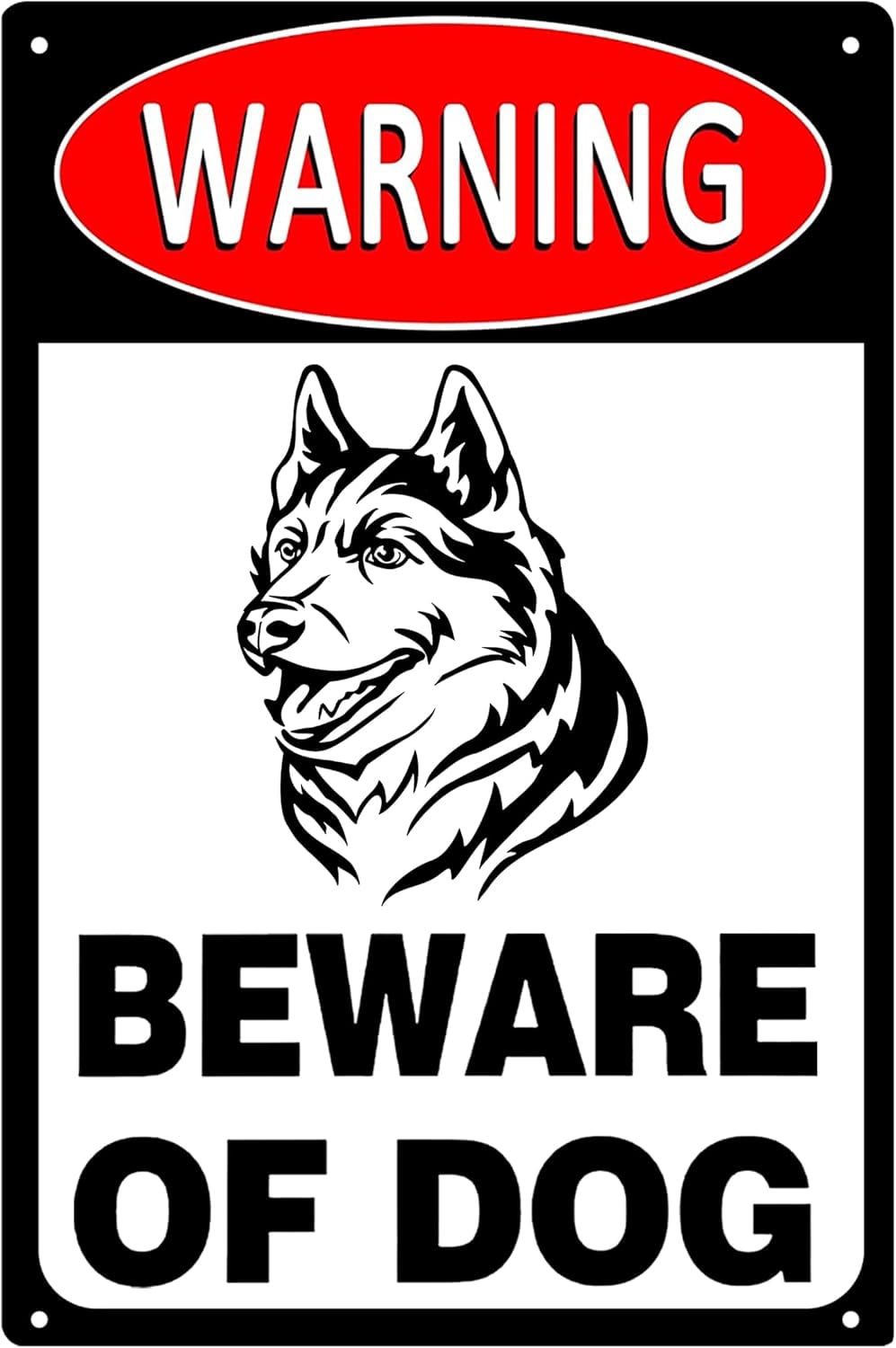 Aluminum Warning Signs Beware of Dog Signs Dog Tag Warning Signs Fence ...