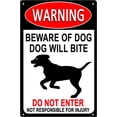Aluminum Warning Signs Beware of Dog Signs Dog Tag Warning Signs Fence ...