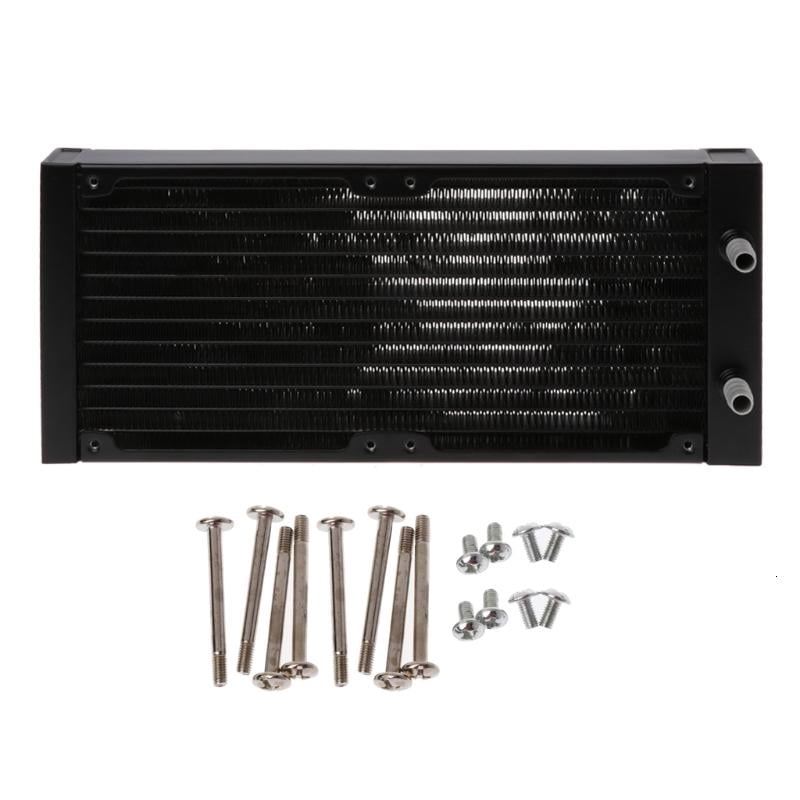 Aluminum Water Cooling Radiator 12 Tubes Heat Exchanger CPU Heatsink ...