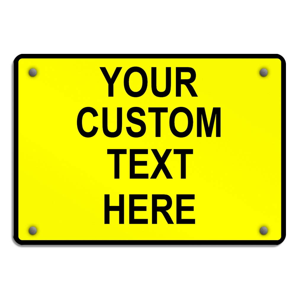 Aluminum Weatherproof Metal Sign Multiple Sizes Custom Personalized ...