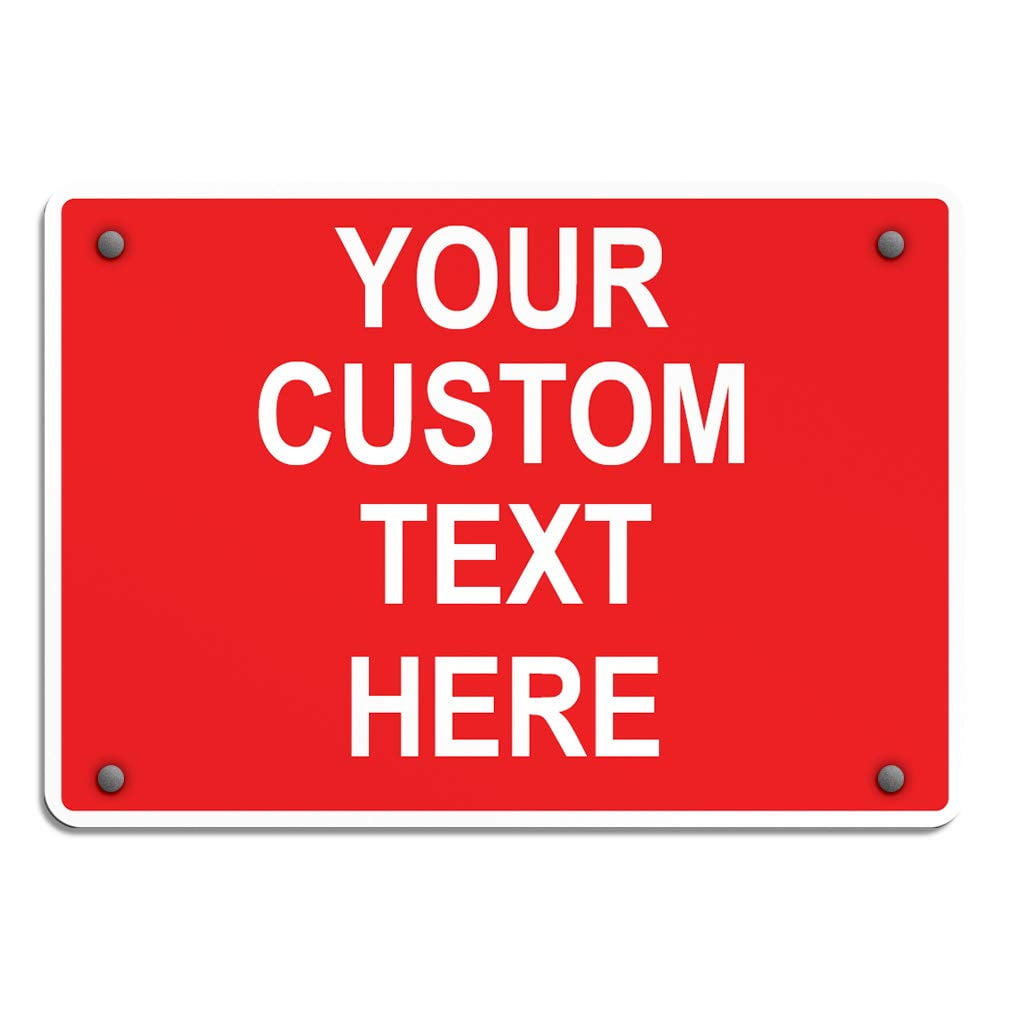 Aluminum Weatherproof Metal Sign Multiple Sizes Custom Personalized ...