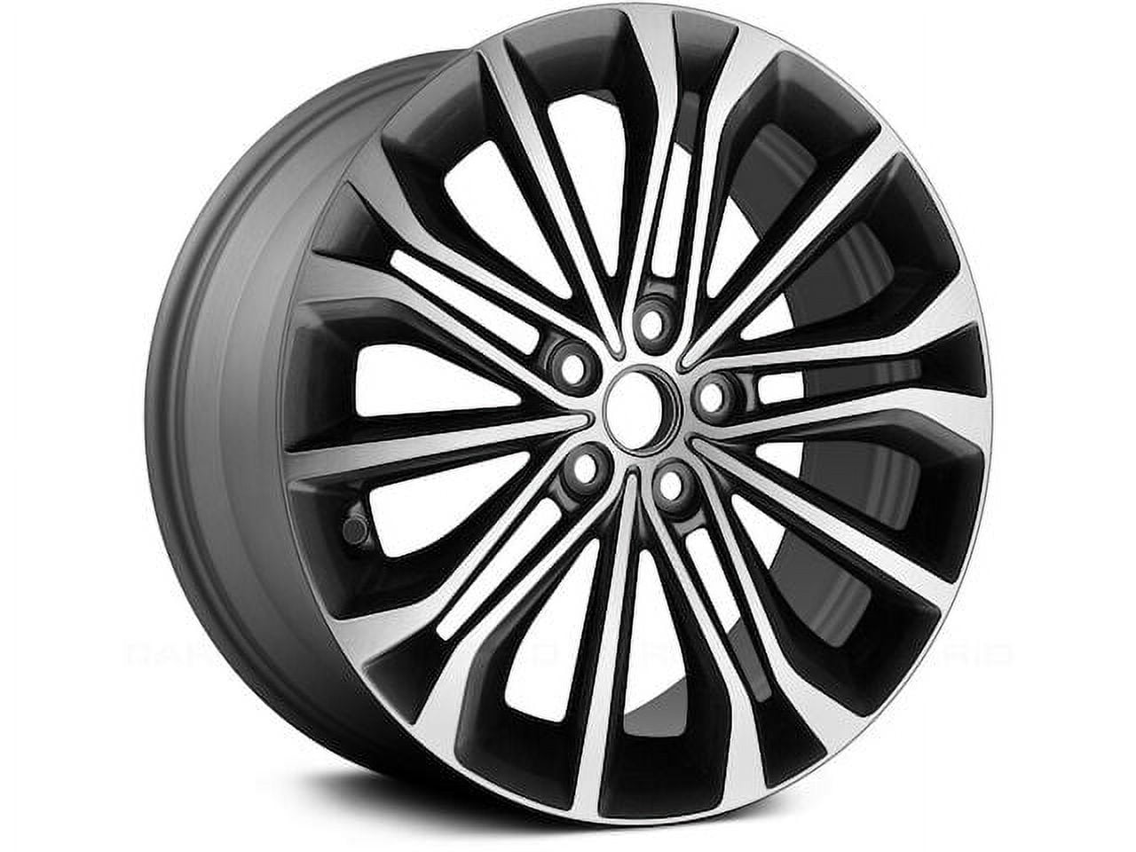Aluminum Wheel - 18 x 8 Inch - Machined and Light Charcoal - 5-Lug - 4. ...