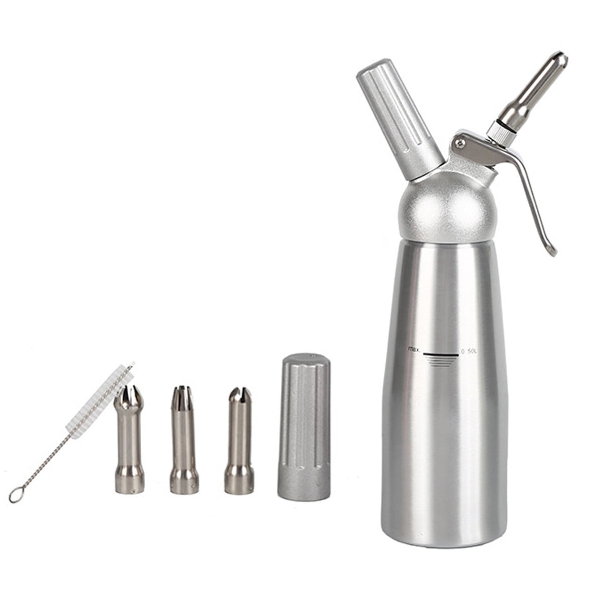 Aluminum Whipped Cream Dispenser, 500ml Capacity, Ergonomically ...