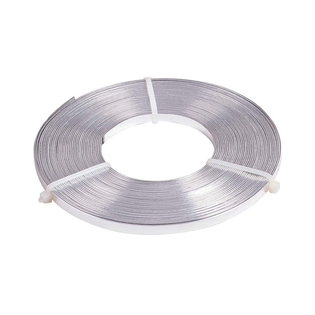 Aluminum Wire Flat Silver 5mm about 32.8 Feet(10m)/roll - Walmart.com