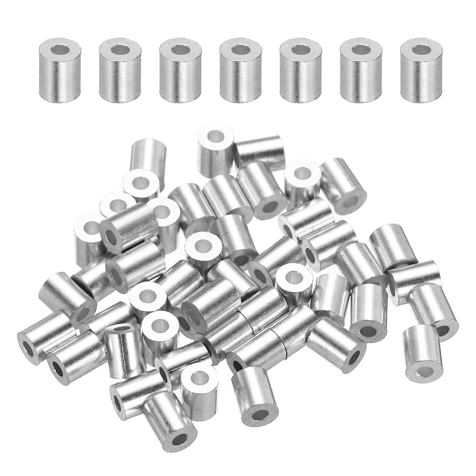 Aluminum Wire Rope Stop Sleeve Crimping Loop Sleeve Round Cable Ferrule ...