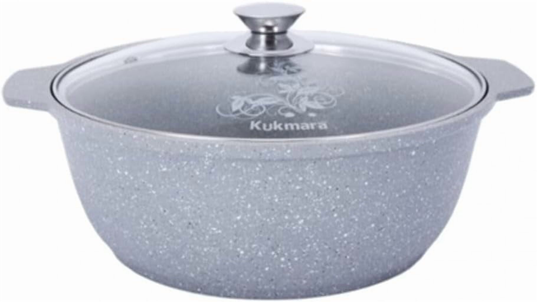 Aluminum Wok Kazan Cooking Pot Non-Stick Dutch Oven Pot with Glass Lid ...
