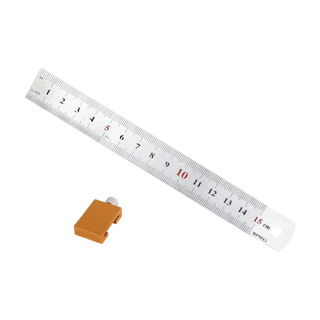 Aluminum Woodworking Ruler with Positioning Block Carpenter Measuring ...
