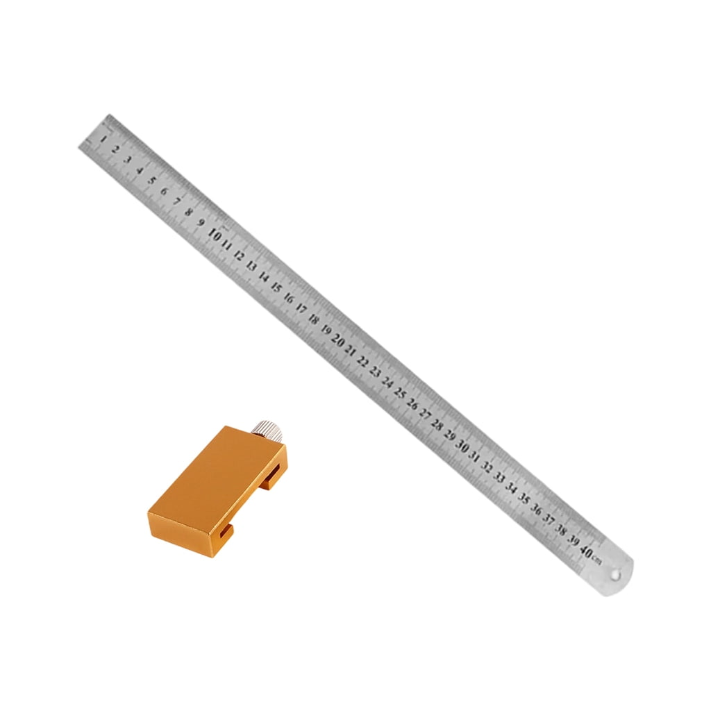 Aluminum Woodworking Ruler with Positioning Block Carpenter Measuring ...