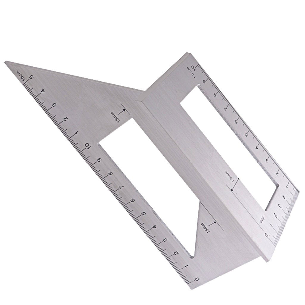 Aluminum Woodworking Scriber T Ruler - Multifunction 45/90 Degree Angle ...