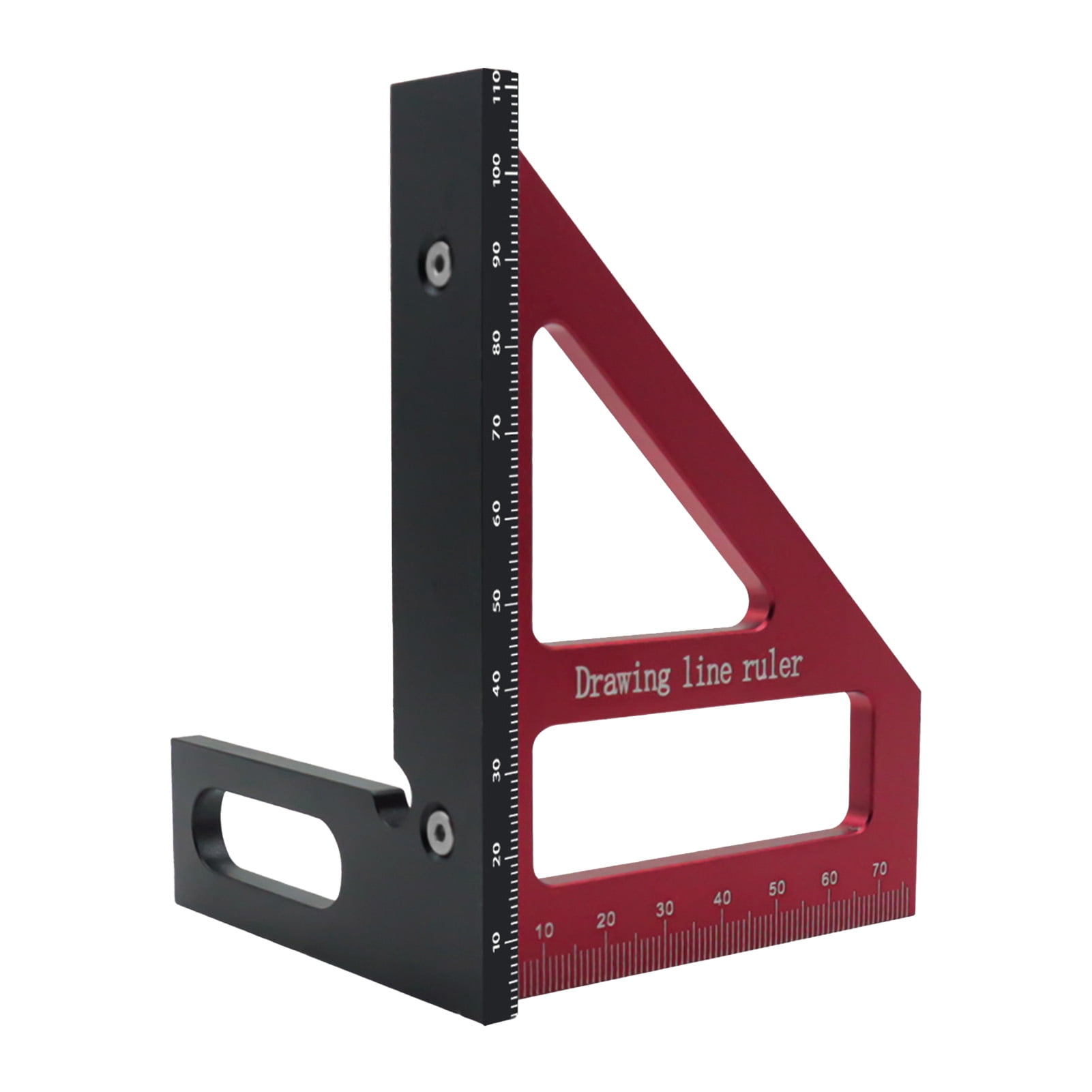 Aluminum Woodworking Triangle Ruler, 45° 90° Square Ruler, 45-90 Degree ...