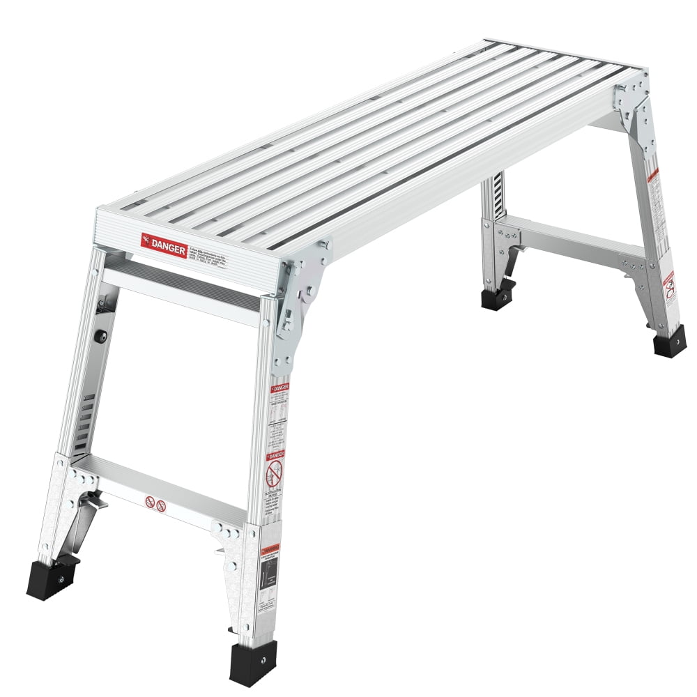 Aluminum Work Platform Large Size Step Stool Folding Portable Work ...