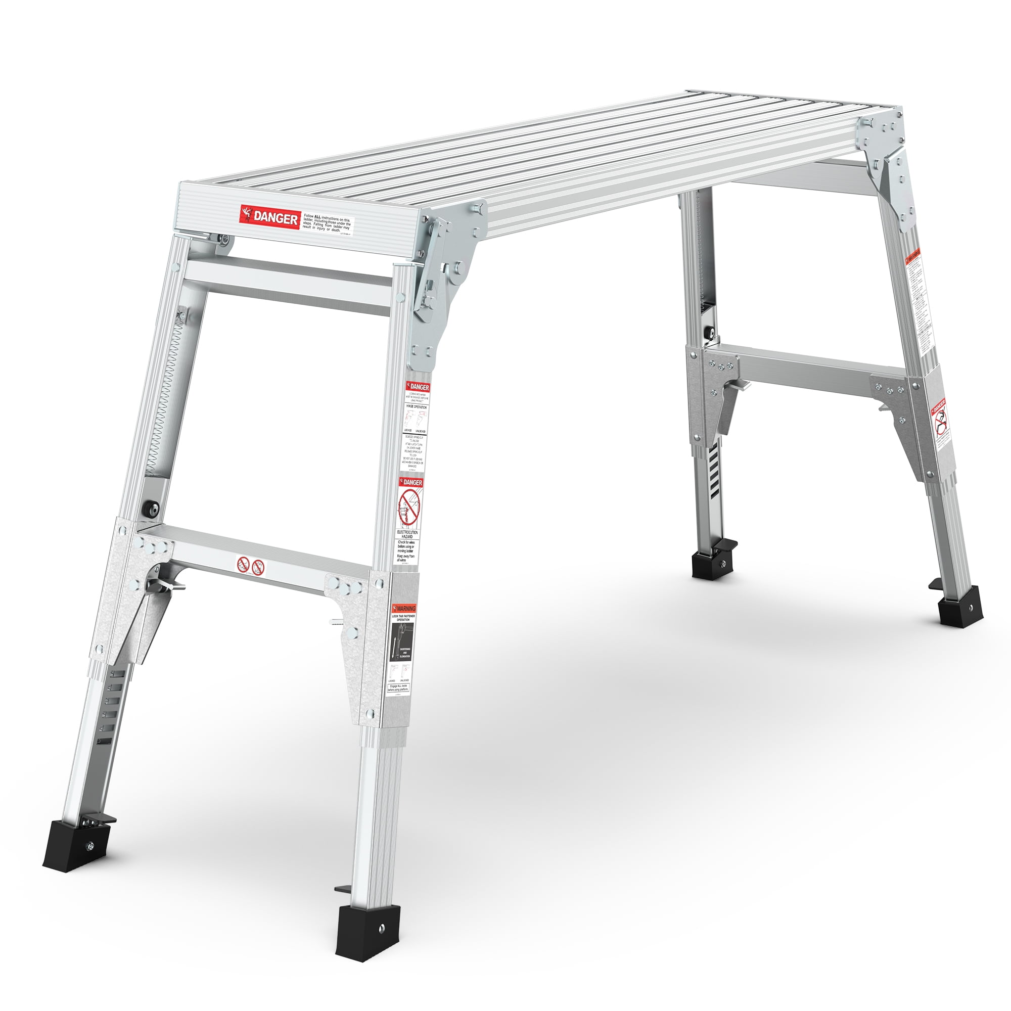 Aluminum Work Platform Large Size Step Stool Folding Portable Work ...