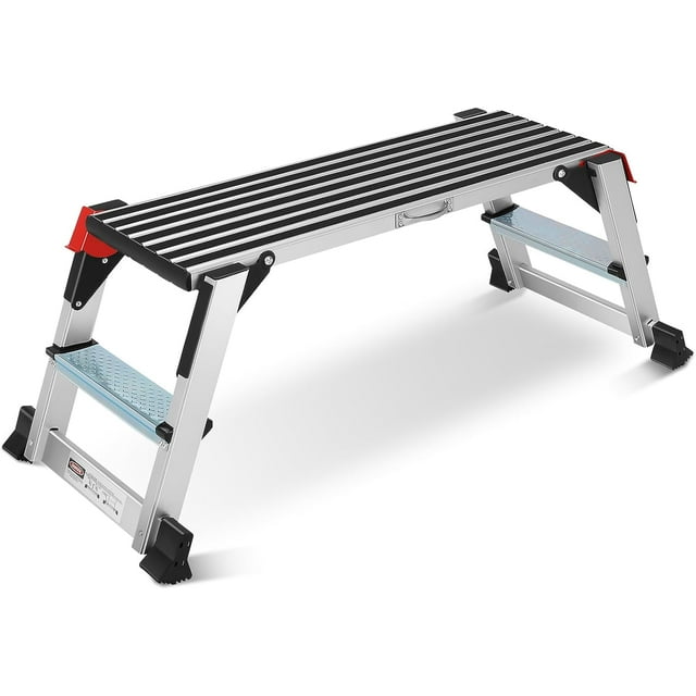 Aluminum Work Platform Step Ladder, 38×12×20 Platform Non-Slip ...