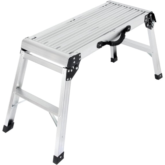 Aluminum Work Platform with Handle Step Ladder Heavy Duty Foldable Step ...