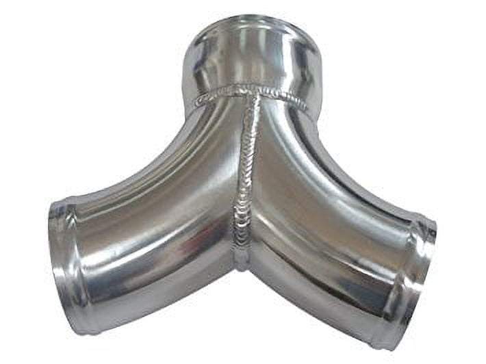 Aluminum Y Pipe Dual 2.5" to 3" Air Intake Twin Turbo Intercooler ...