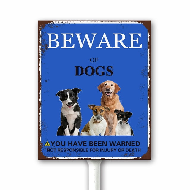 Aluminum Yard Sign Beware Of Bird, 7 x 8.8 Inch With 12.8 Inch Stake ...