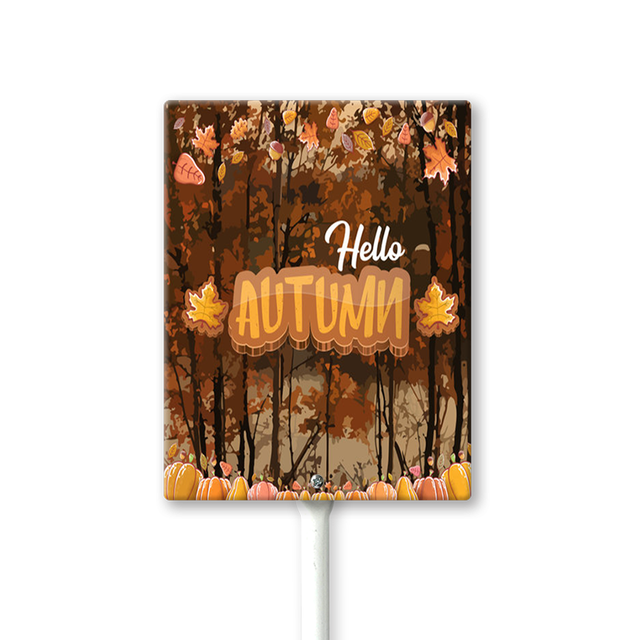 Aluminum Yard Stake Outdoor Fall Decor Rustic Garden Stake Autumn Yard ...