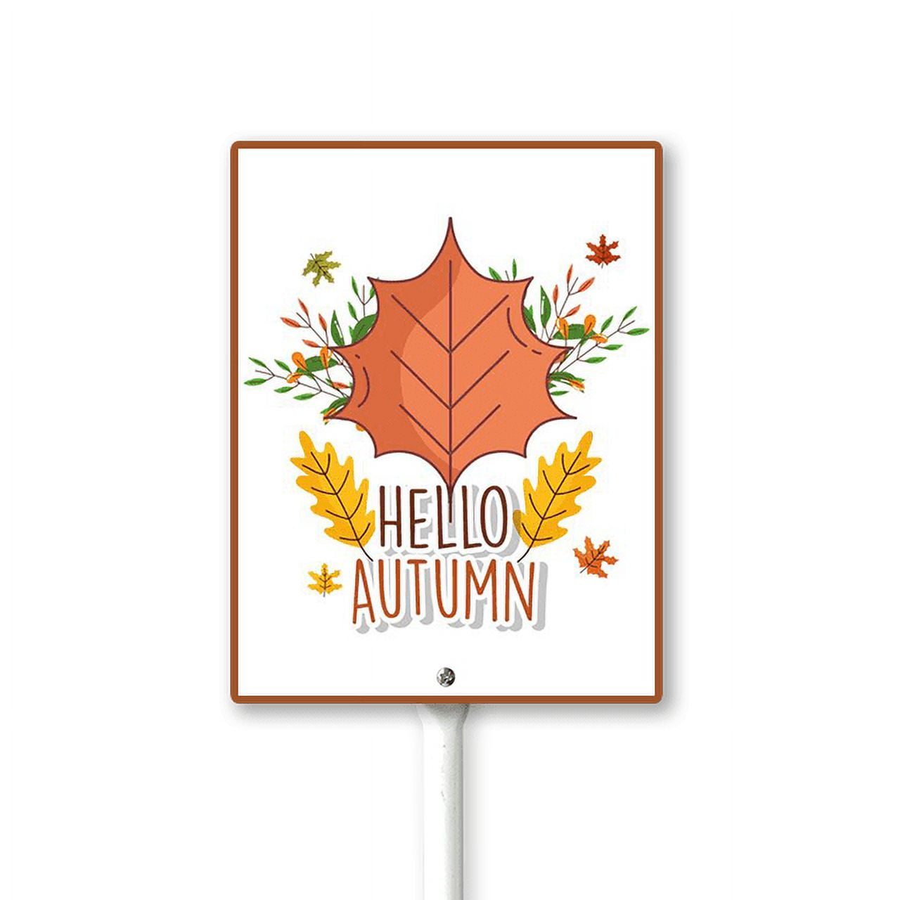 Aluminum Yard Stake Outdoor Fall Decor Rustic Garden Stake Autumn Yard ...