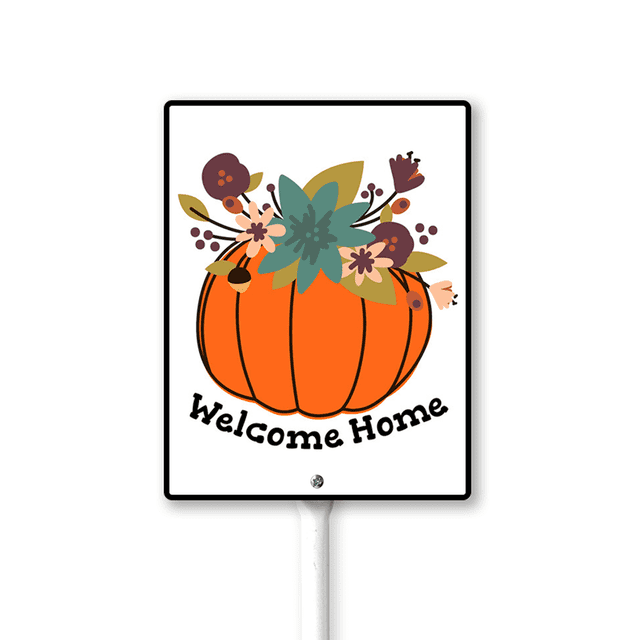 Aluminum Yard Stake Outdoor Fall Decor Rustic Garden Stake Autumn Yard ...