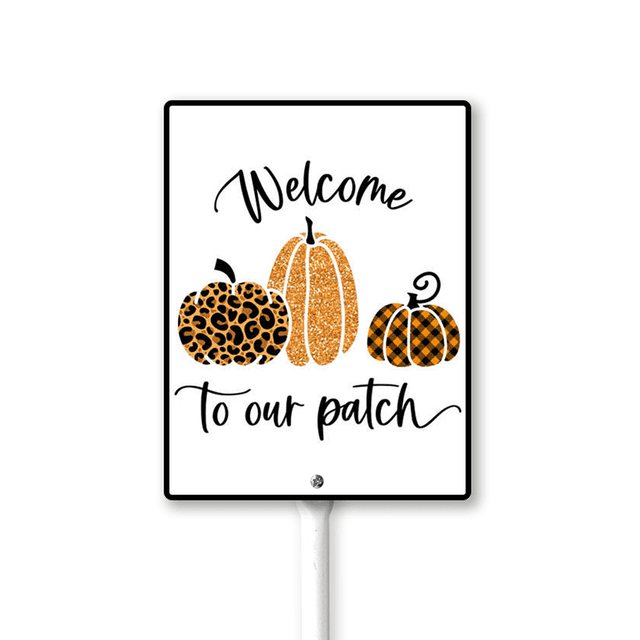 Aluminum Yard Stake Outdoor Fall Decor Rustic Garden Stake Autumn Yard ...