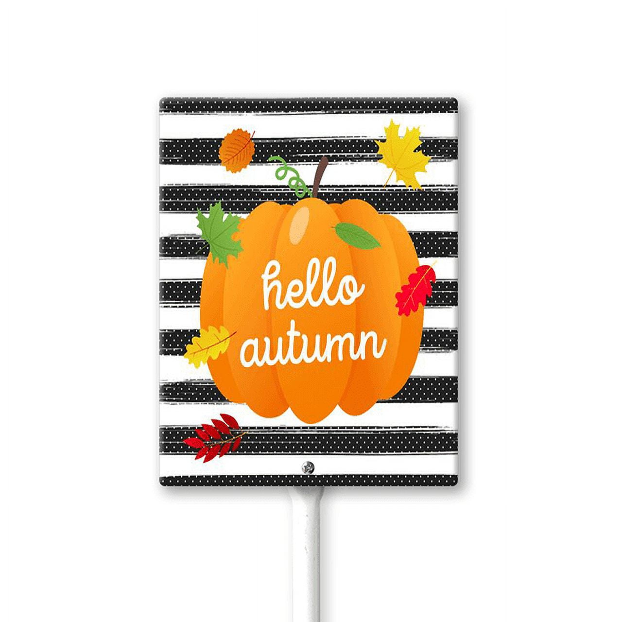 Aluminum Yard Stake Outdoor Fall Decor Rustic Garden Stake Autumn Yard ...