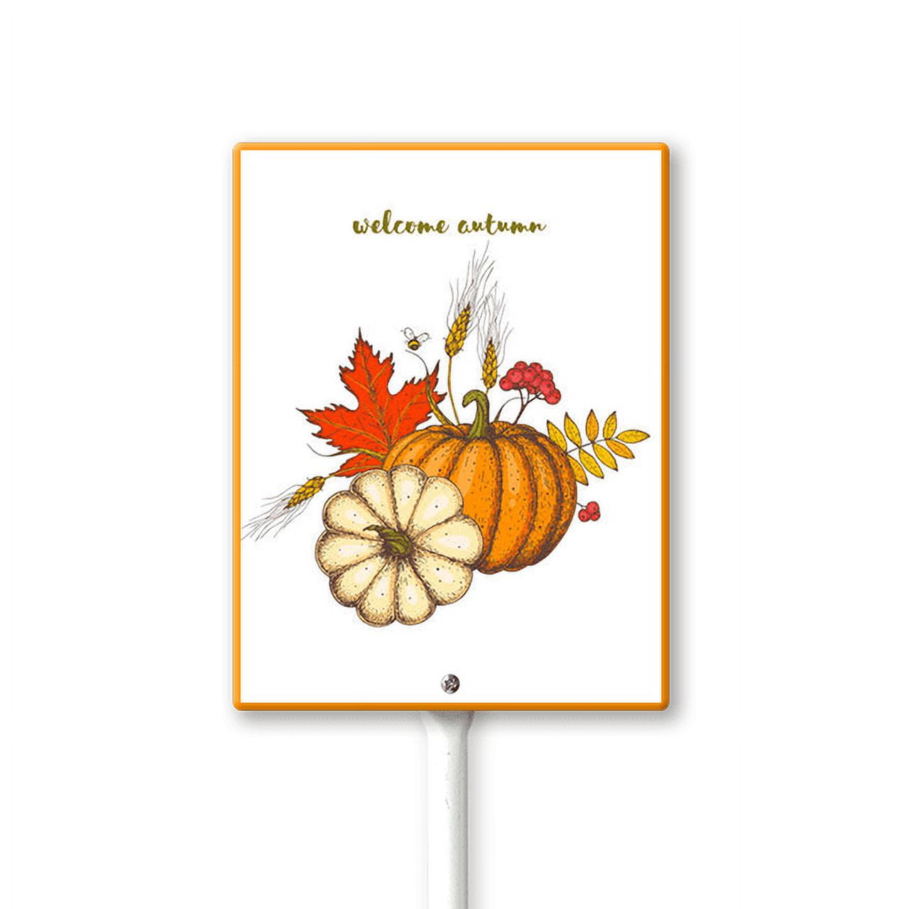 Aluminum Yard Stake Outdoor Fall Decor Rustic Garden Stake Autumn Yard ...